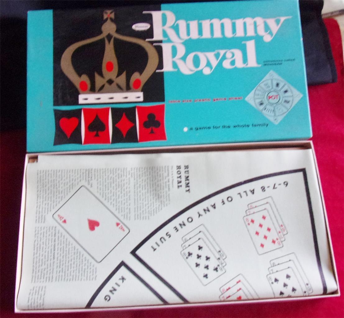 1962 Rummy Royal : Waterproof style 30" x 30" Game Sheet - Whitman ...