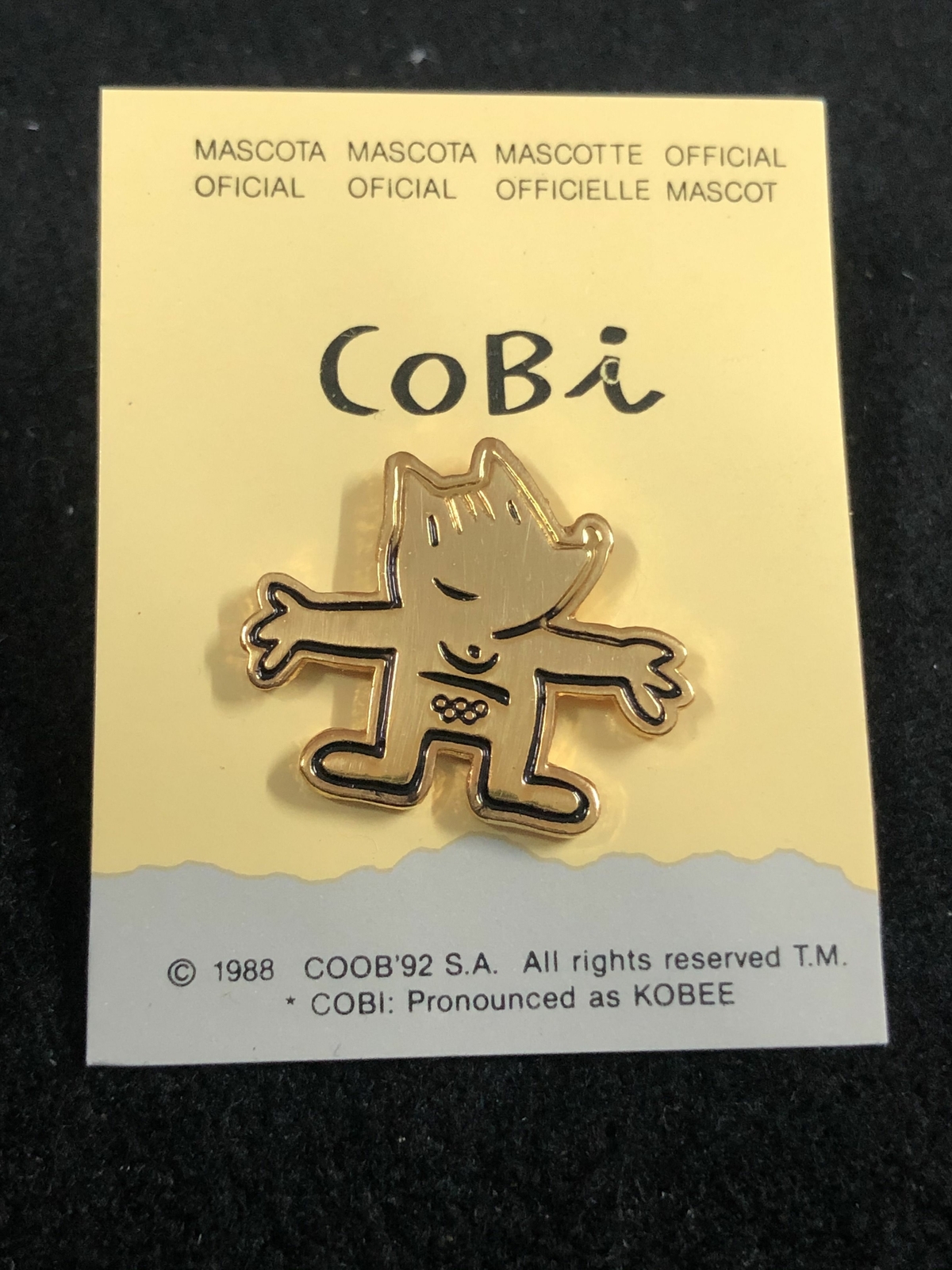 PIN BARCELONA 1992 OLYMPICS GAMES MASCOT COBI ADHESIVE WELCOME | eBay