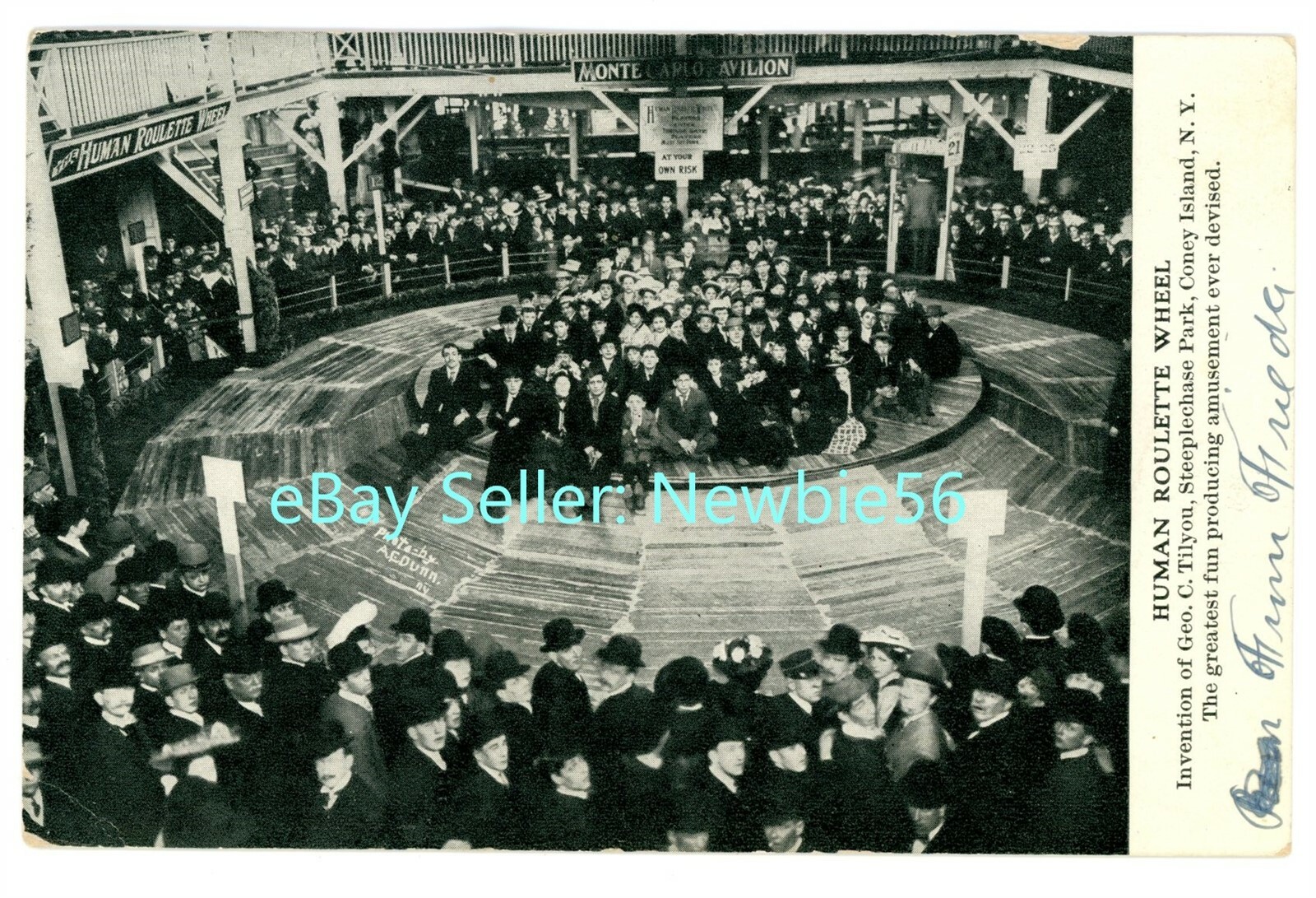 Coney Island Brooklyn NYC NY -HUMAN ROULETTE WHEEL RIDE-STEEPLECHASE ...