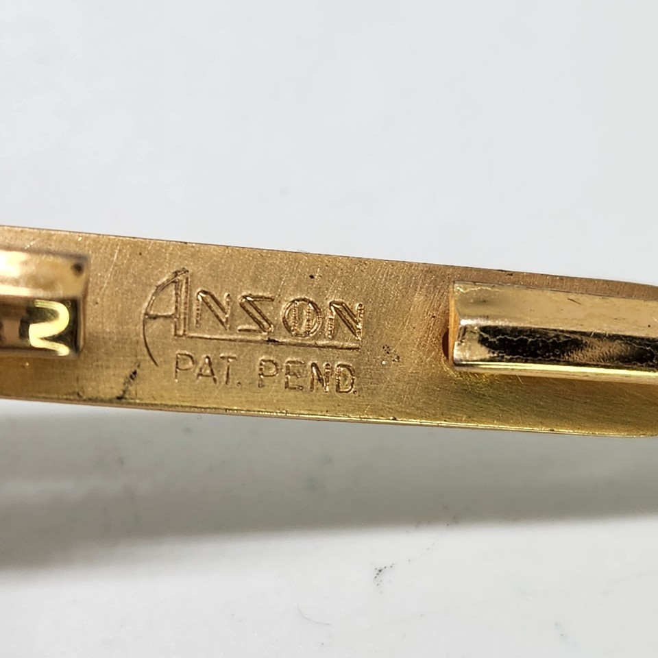 MASONIC SHRINERS FREEMASONS TIE CLIP BAR SWORD SCIMITAR ANSON VINTAGE ...