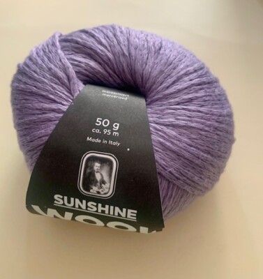 Sunshine Wool Addicts By Lang Yarns Skein Purple 95 m Italian 100% org cotton | eBay