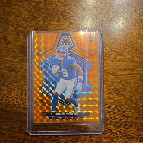 2024 Panini Mosaic - Rookies Orange Mosaic Prizm #306 Malik Nabers 98/ ...