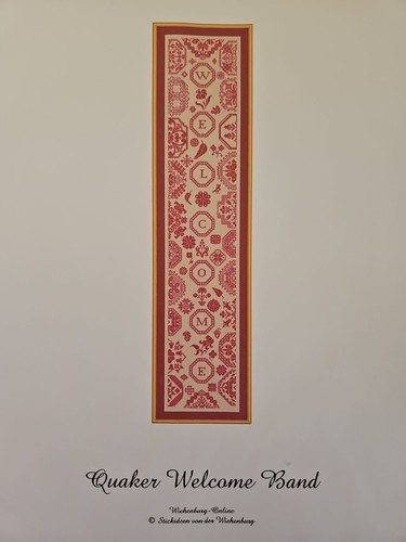 Stickideen von der Wiehenburg QUAKER WELCOME BAND Sampler Cross Stitch ...