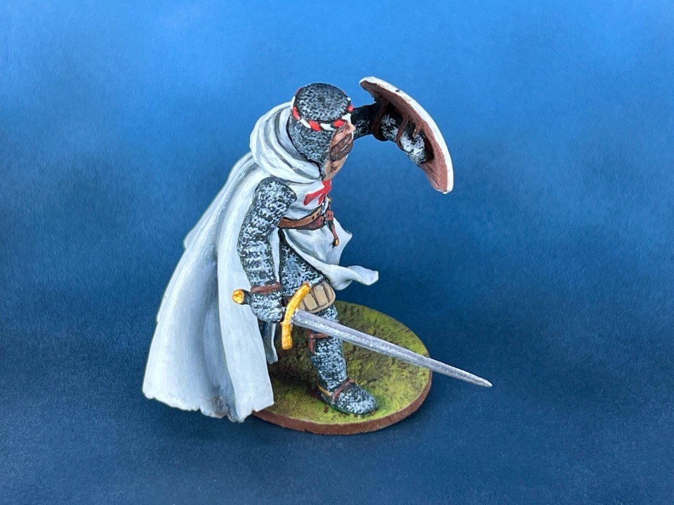 Tabletop Miniature Knight Templar. hand painted Figures 80мм (3.15ins ...