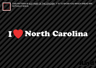 (2) I Love North Carolina Sticker Decal Die-Cut Vinyl | eBay
