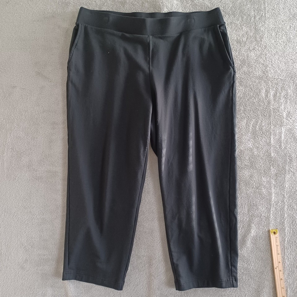 JJill 2X Pants Pure Affinity French Terry Slim Crop Black Stretch ...