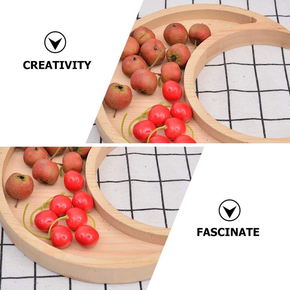 Small Plate Holder Serving Tray with Handles Fruit Platter Snack | eBay ...