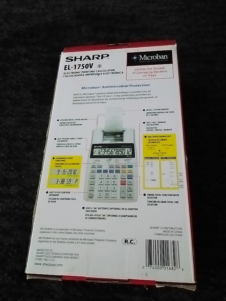 Sharp EL-1750V Electronic Printing Calculator New | eBay
