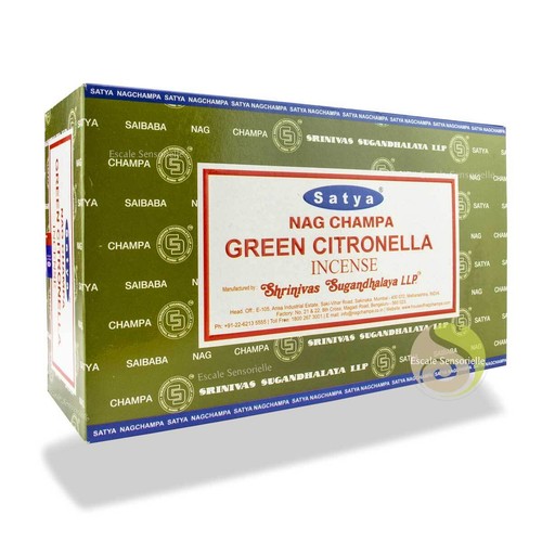 Green citronella boite d'encens 12 x 15g Satya indien rituel prières ...