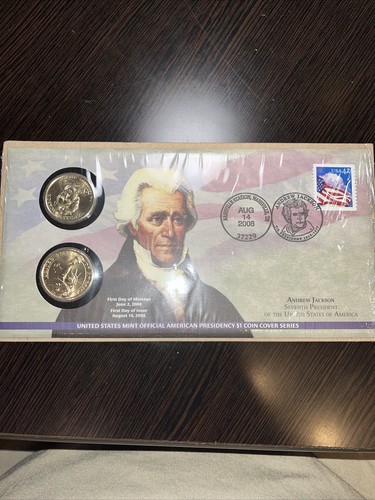 2008 US Mint Official American Presidency $1 Coin Cover Series Andrew ...