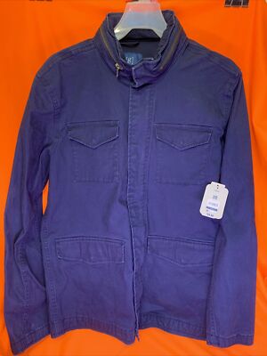 NWT George Men’s Hooded Blue Jacket Size Small - Several Pockets Thru ...