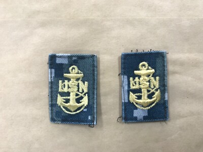 US Navy Chief Petty Officer Patch NWU Blue Cover Rank CPO Sew-ON | eBay