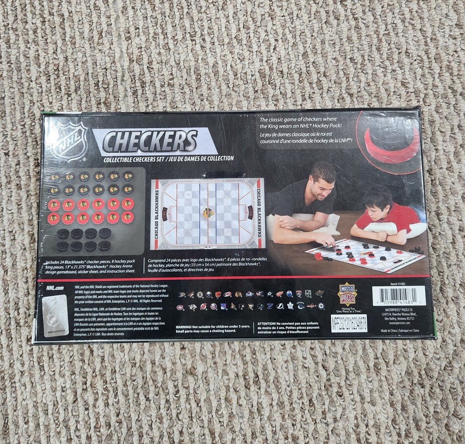 Chicago Blackhawks Collectible Checkers Set - New Sealed 705988414831| eBay