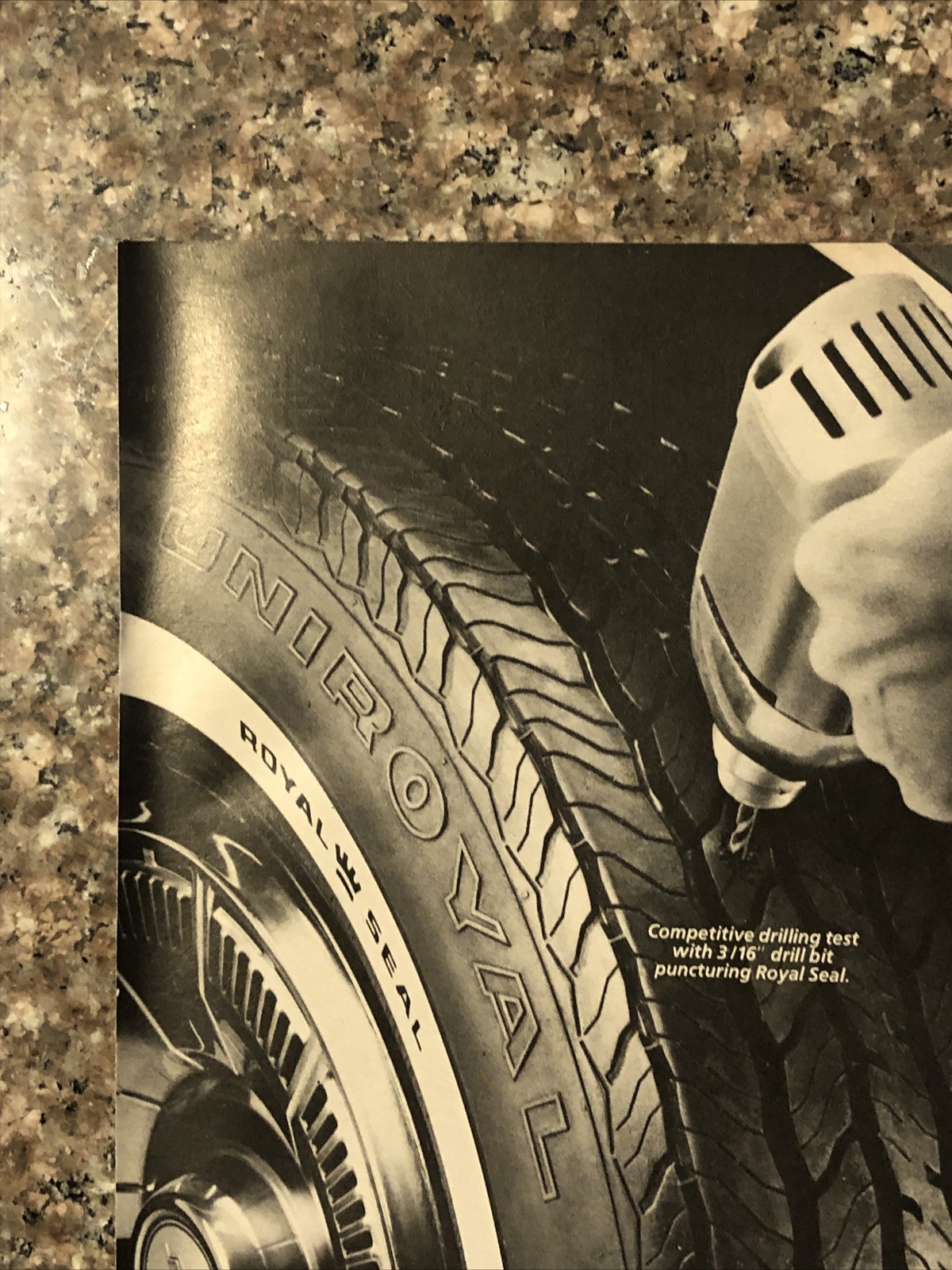 1980 Uniroyal Tires PRINT AD Royal Seal Drill Test VTG 80s Flattens ...