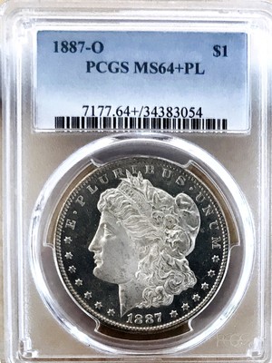 1887 O MORGAN PCGS MS64+PL UNBELIEVABLE EYE APPEAL! LOOKS 65 + DMPL WOW ...