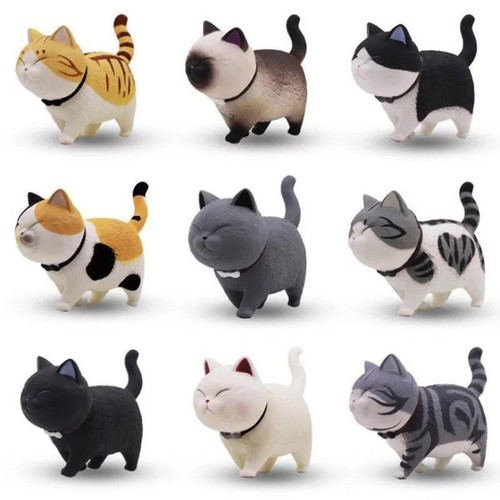 SALUDABLE Animal Figure Cat Capsule Toy Aquarium Object Figurine ...