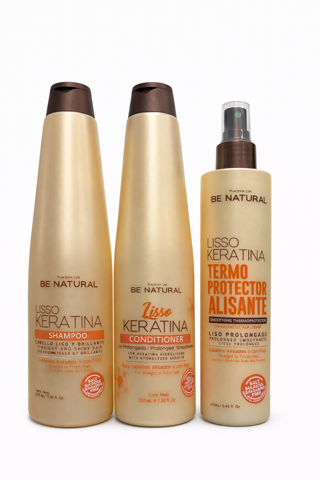 Placenta Life Lisso Keratina Shampoo Conditioner Thermoprotector Set | eBay