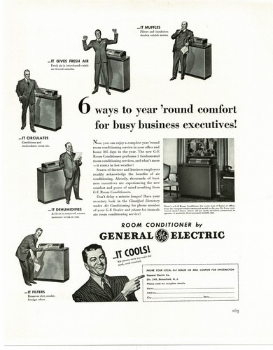 1941 General Electric Room Air Conditioner Vintage Print Ad | eBay