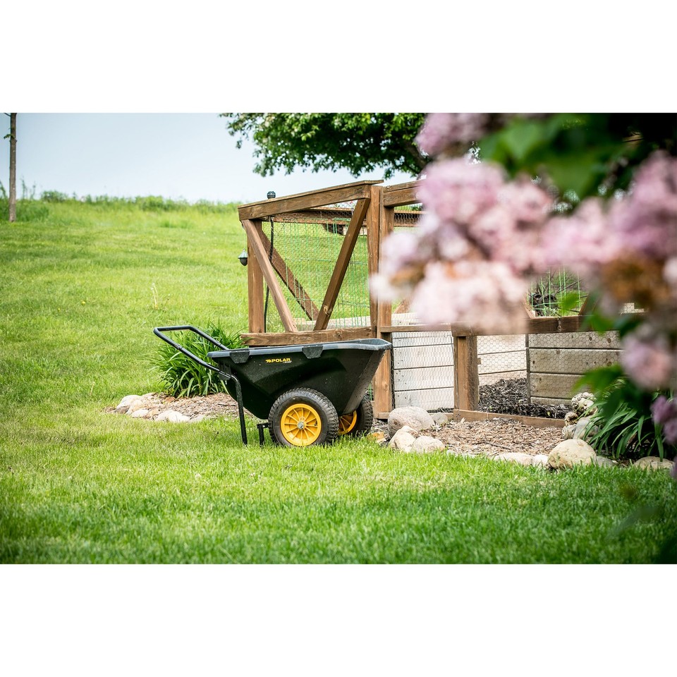 Polar Trailer 7 Cubic Foot Heavy Duty Utility Yard Garden Wheelbarrow ...