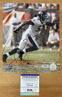 Ray Lewis Autographed 8x10 Photo NFL Baltimore Ravens HOF PSA/DNA COA ...