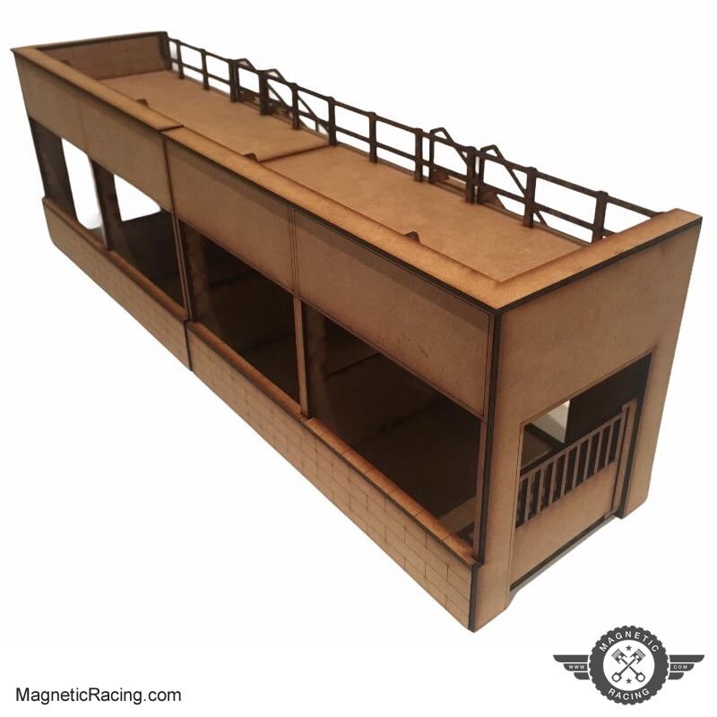 Scalextric Slot car Pit Buildings - Reims Gueux Pit End Modules ...