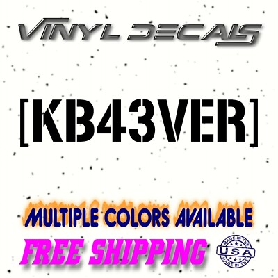 KB43VER Vinyl Sticker Decal - car truck window toolbox drift rip ken ...