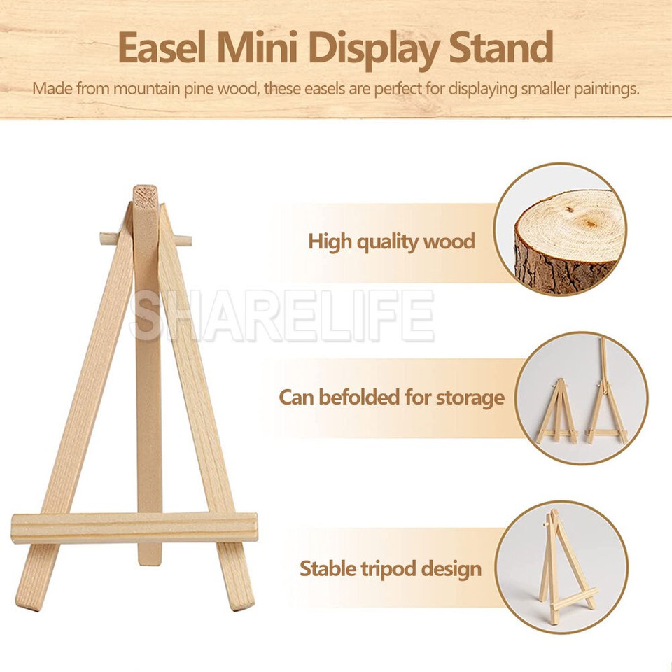 10PCS Easel Mini Display Easel Tabletop Canvas Frame Wooden Display ...