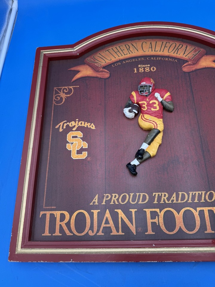 Vintage 2003 Trojans USC National Championship Wood Sign Football 3D ...