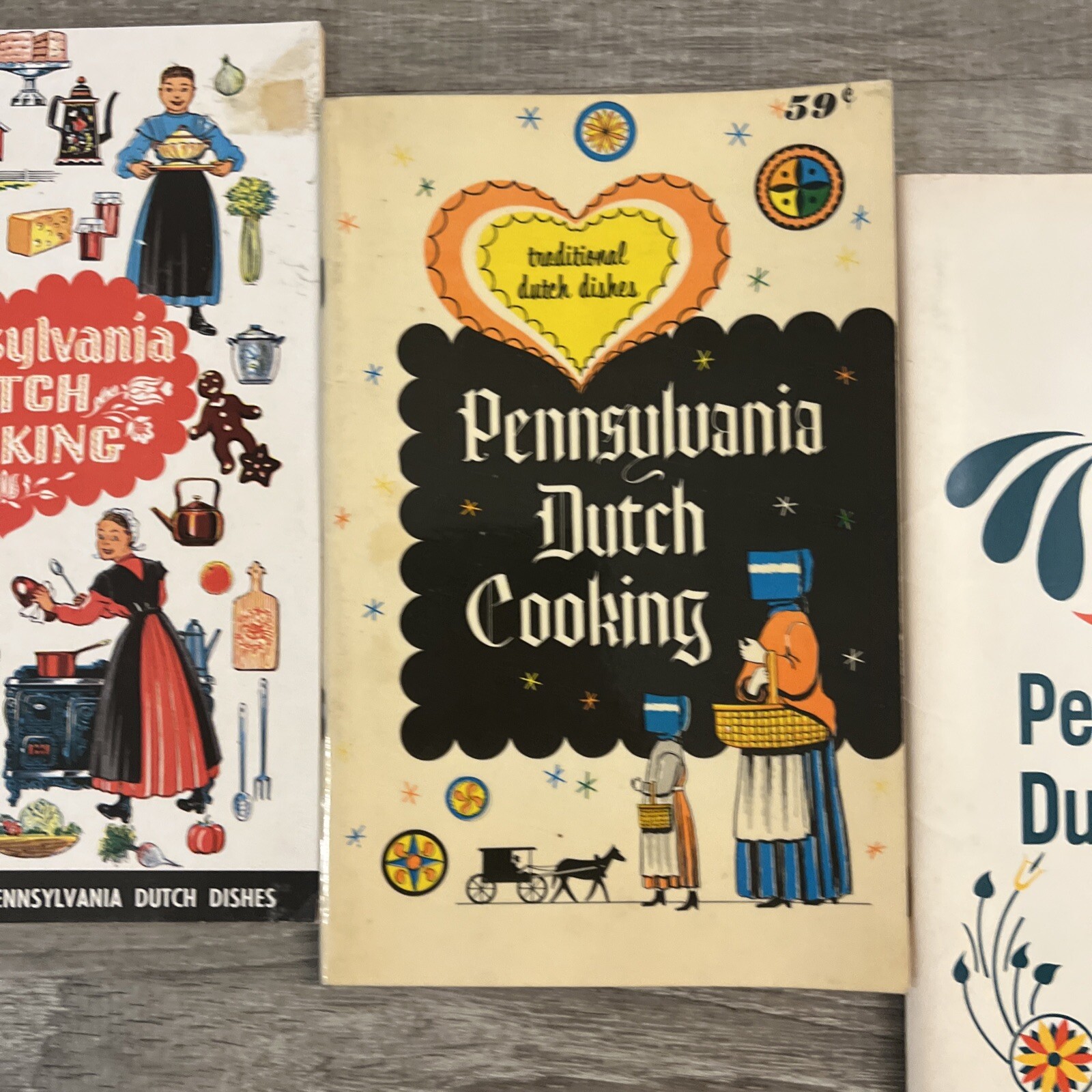 Vintage Pennsylvania Dutch Cooking CookBook Fine Old Recipes 3 Book Lot ...