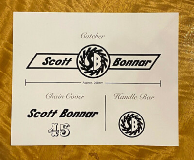 Scott Bonnar 45 Decal Set - Catcher, Chain Cover, Handlebar Decals | eBay