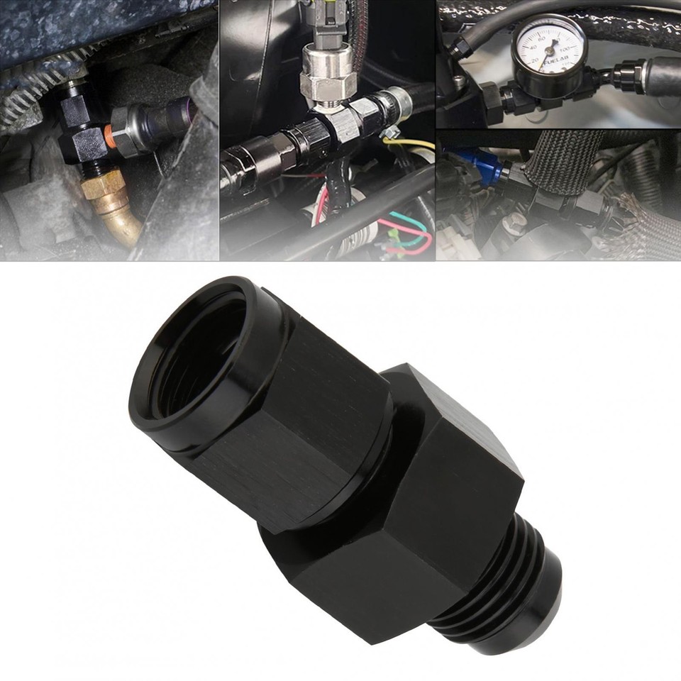 Fuel Pressure Fitting 6AN Male to Female with 1/8 NPT Gauge Port Hose ...