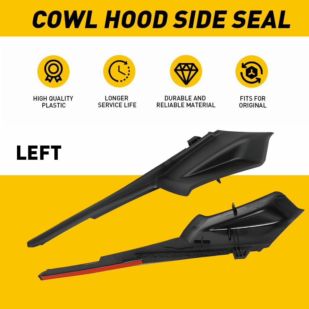 FOR 2011-2020 TOYOTA SIENNA LEFT FENDER COWL HOOD SIDE SEAL BLACK 53867 ...