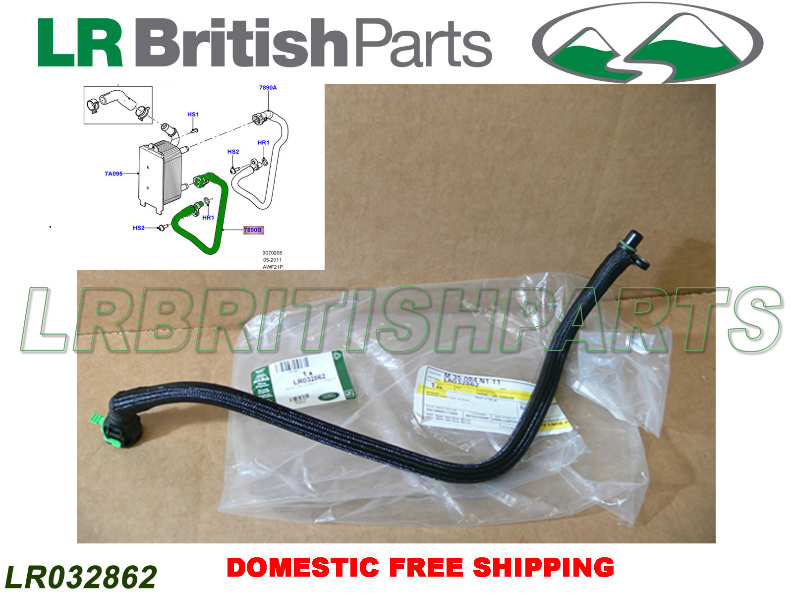 GENUINE LAND ROVER OIL COOLING INLET HOSE RANGE ROVER EVOQUE LR032862 ...