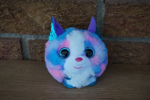 PLUSH Ty Puff TyPuff Pink Blue Purple CLEO Cat Dog Husky Puffies MINI ...