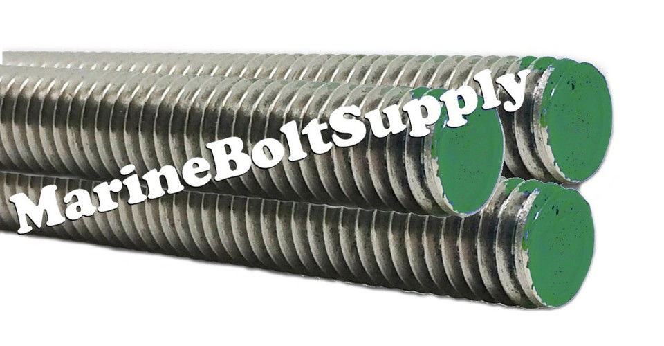 Type 316 Stainless Steel Threaded Rod / Stainless All Thread (3 Foot ...