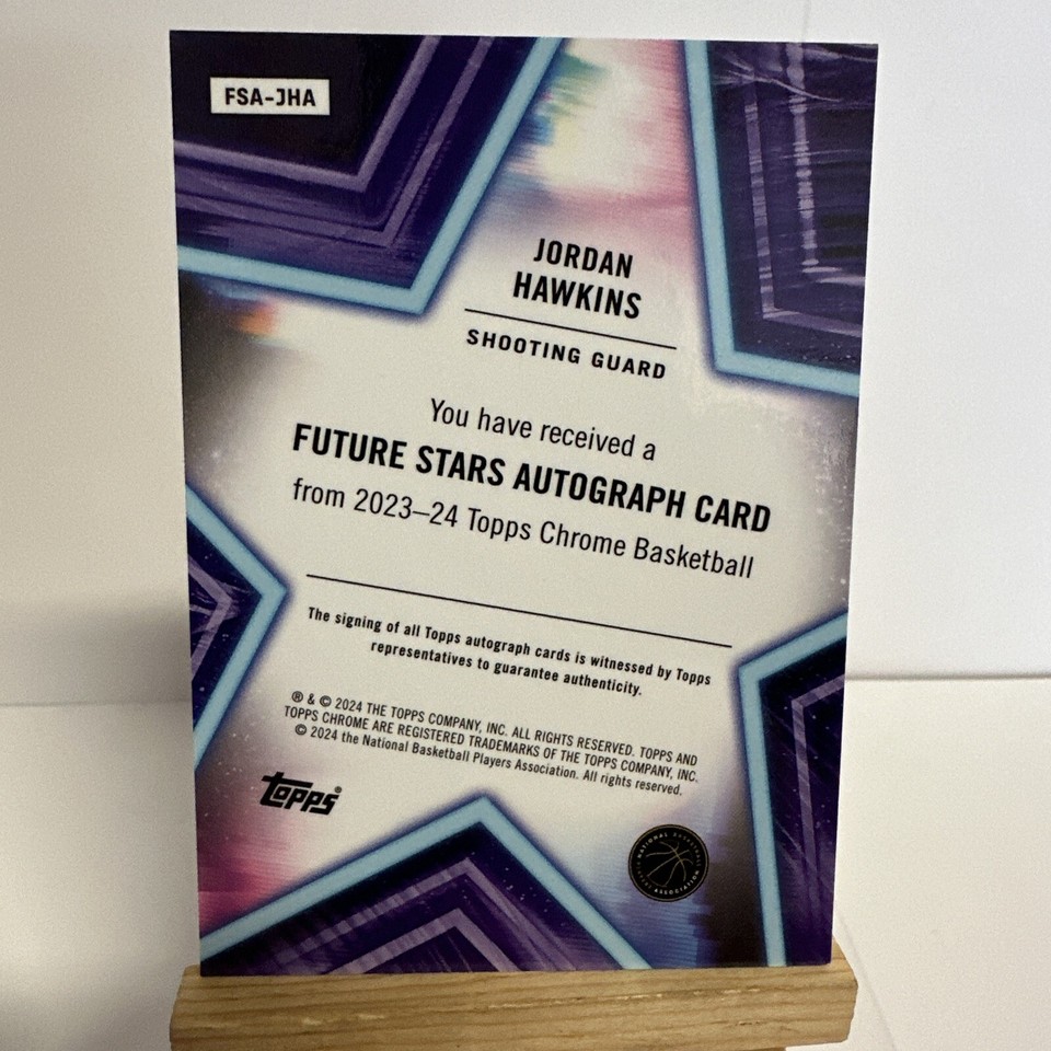 2023-24 Topps Chrome Future Stars Auto Jordan Hawkins Auto #FSA-JHA | eBay
