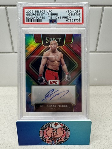 2022 Panini Select UFC Georges St-Pierre Autograph Tie Dye Prizm Auto ...