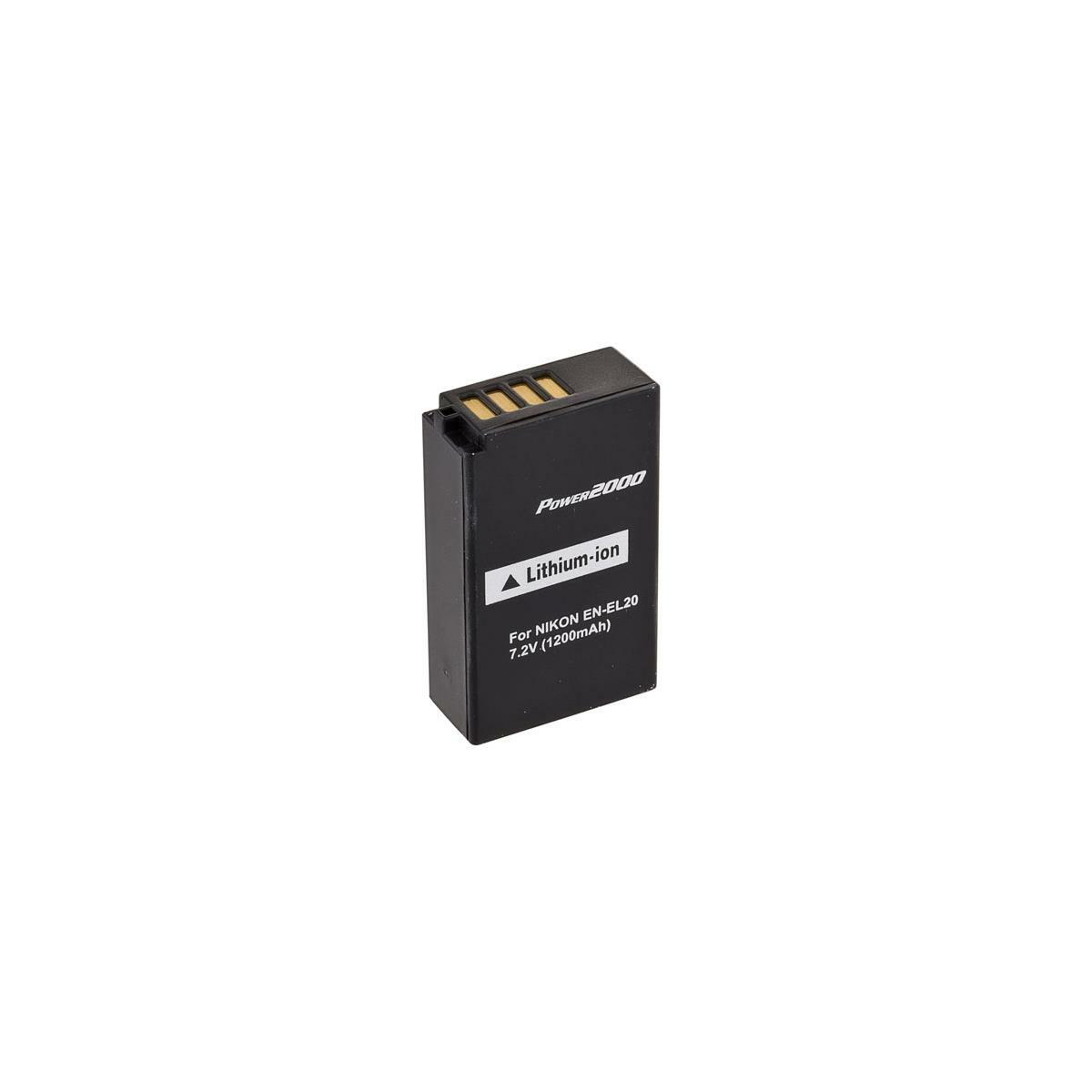 Power2000 EN-EL20 7.2V 1200mAh Rechargeable Li-Ion Battery for Nikon ...