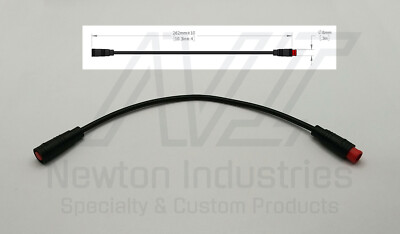 eBike Julet 2-PIN Red 25cm MALE to FEMALE Extension Cable Headlight ...