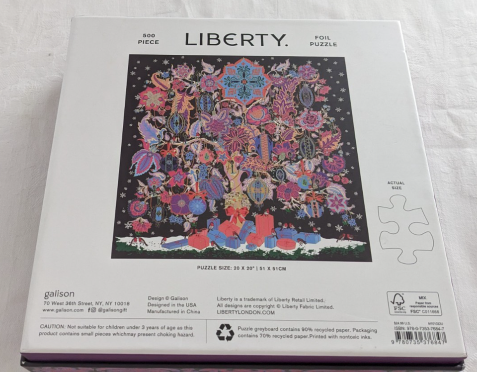 Liberty Christmas Tree of Life 500 Piece Foil Puzzle by Liberty of ...