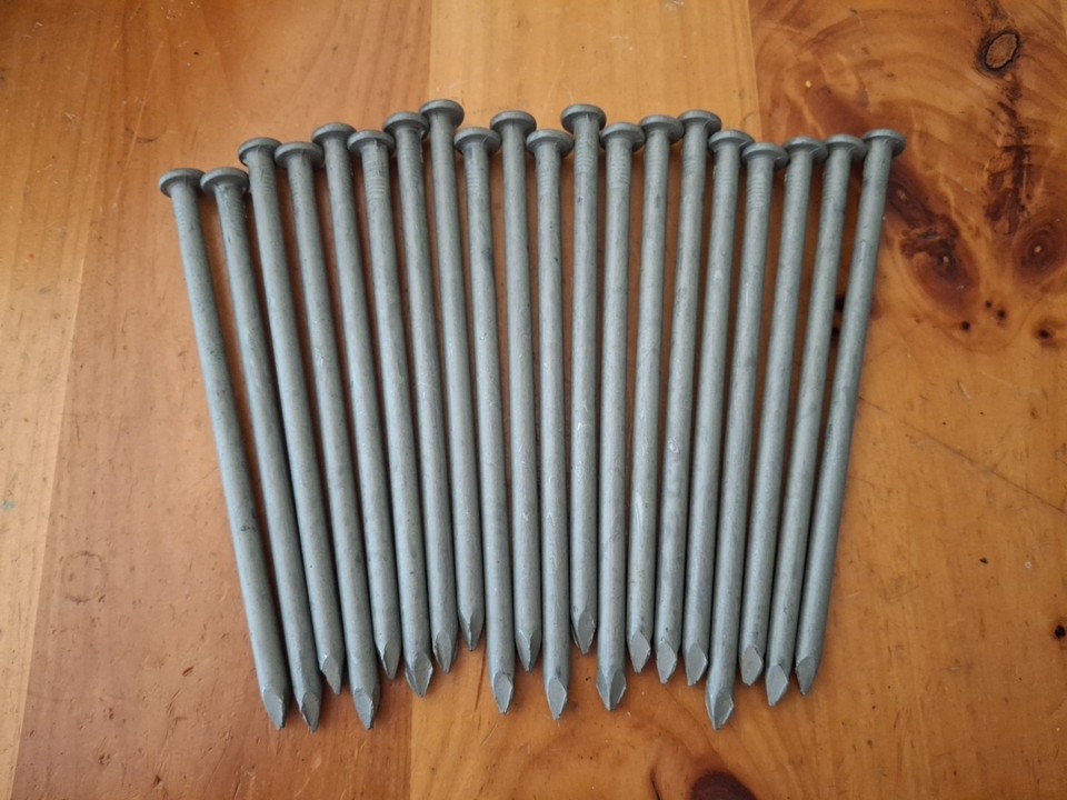 20 PCS - 8 Inch Spikes JUMBO NAILS 3/8 x 8" Timber Spikes RR Ties ...