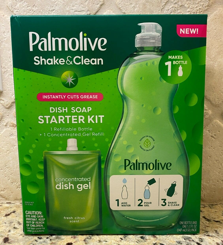 Palmolive Shake & Clean Dish Soap Starter Kit, Fresh Citrus Scent, 5 Fl ...