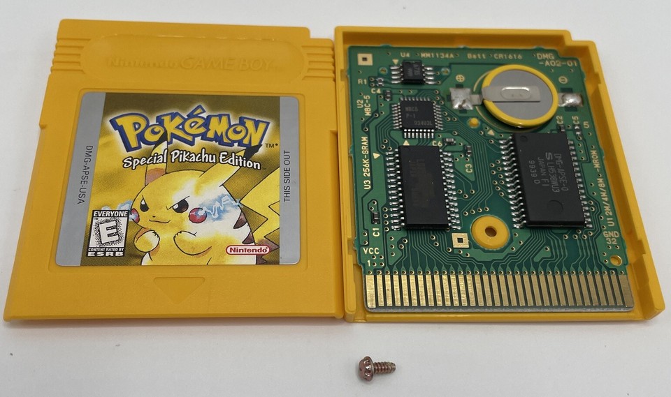 Nintendo Gameboy Pokemon Red, Blue & Yellow Lot Authentic New Battery ...