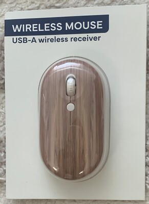Vivitar Wireless USB-A wireless receiver wood pebble-looking Mouse. | eBay