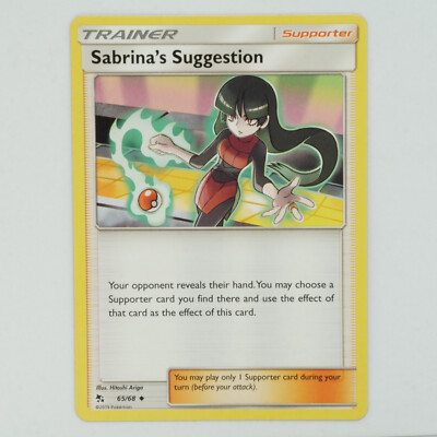 Sabrina's Suggestion 65/68 Uncommon Hidden Fates Pokemon Card | eBay