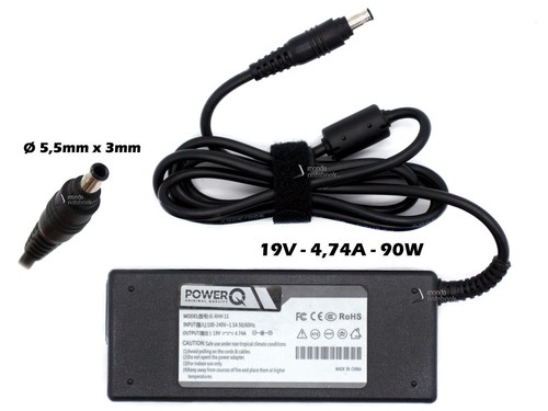 Unité Alimentation PowerQ 90W 19V 4,74A (5,5x3) MM pour SAMSUNG R60 R70 ...