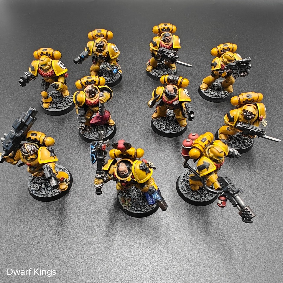 Warhammer 40K Imperial Fists Primaris Intercessors (Painted, 8th ...