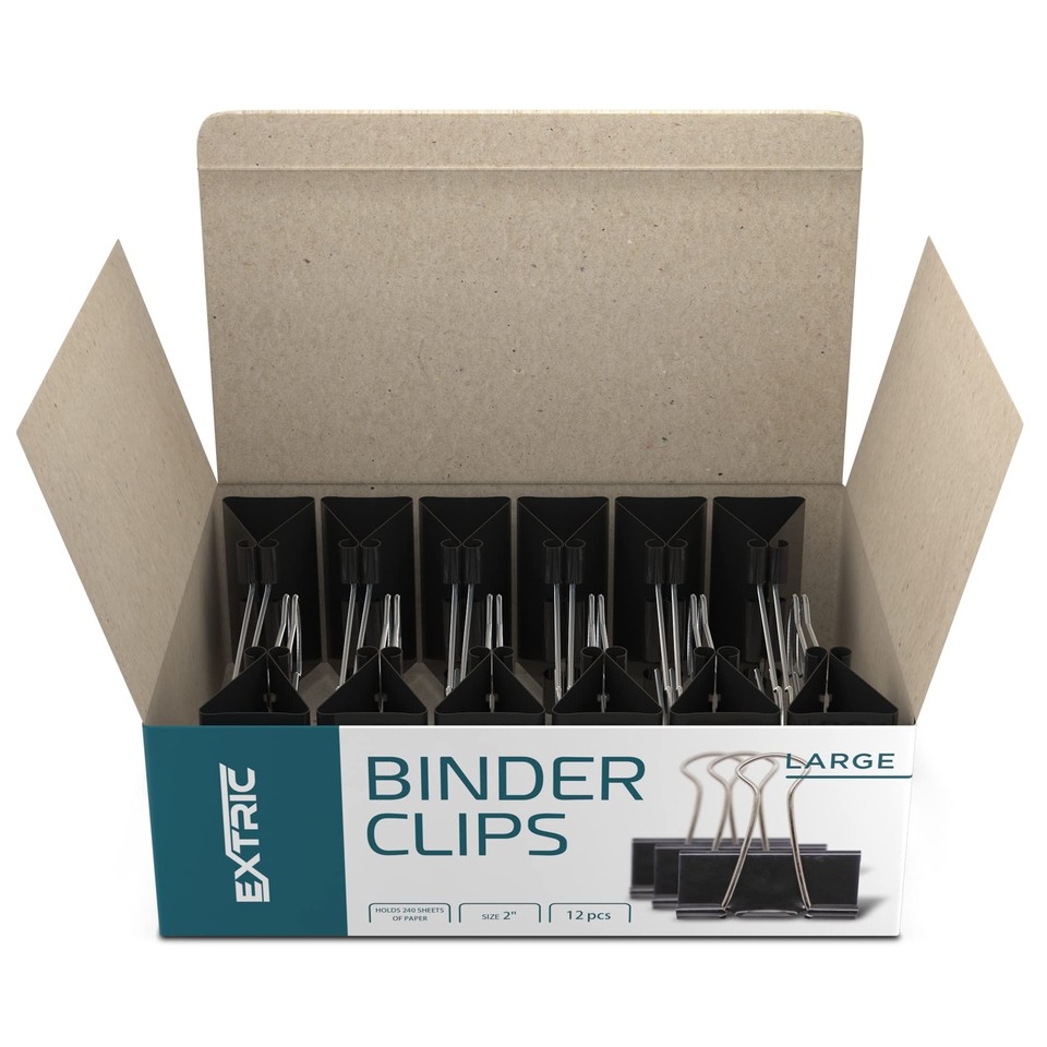 Binder Clips - 48 Large Binder Clips, Binder Clips Large, Binder Paper ...