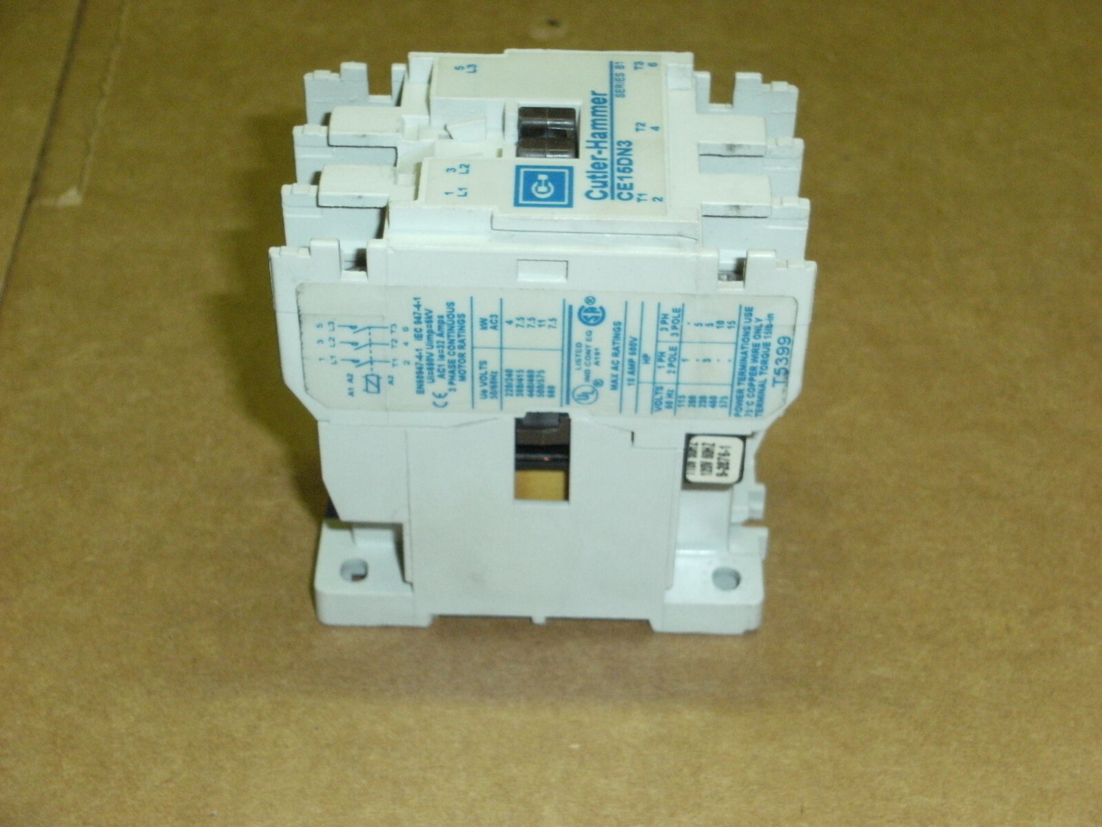 Cutler Hammer Starter Contactor CE15DN3 18 AMP 120VAC Coil 3 Pole | eBay