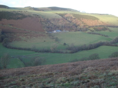 Photo 6x4 Cwm Gwalley and Castle Hill Llanfihangel-nant-Melan View ...